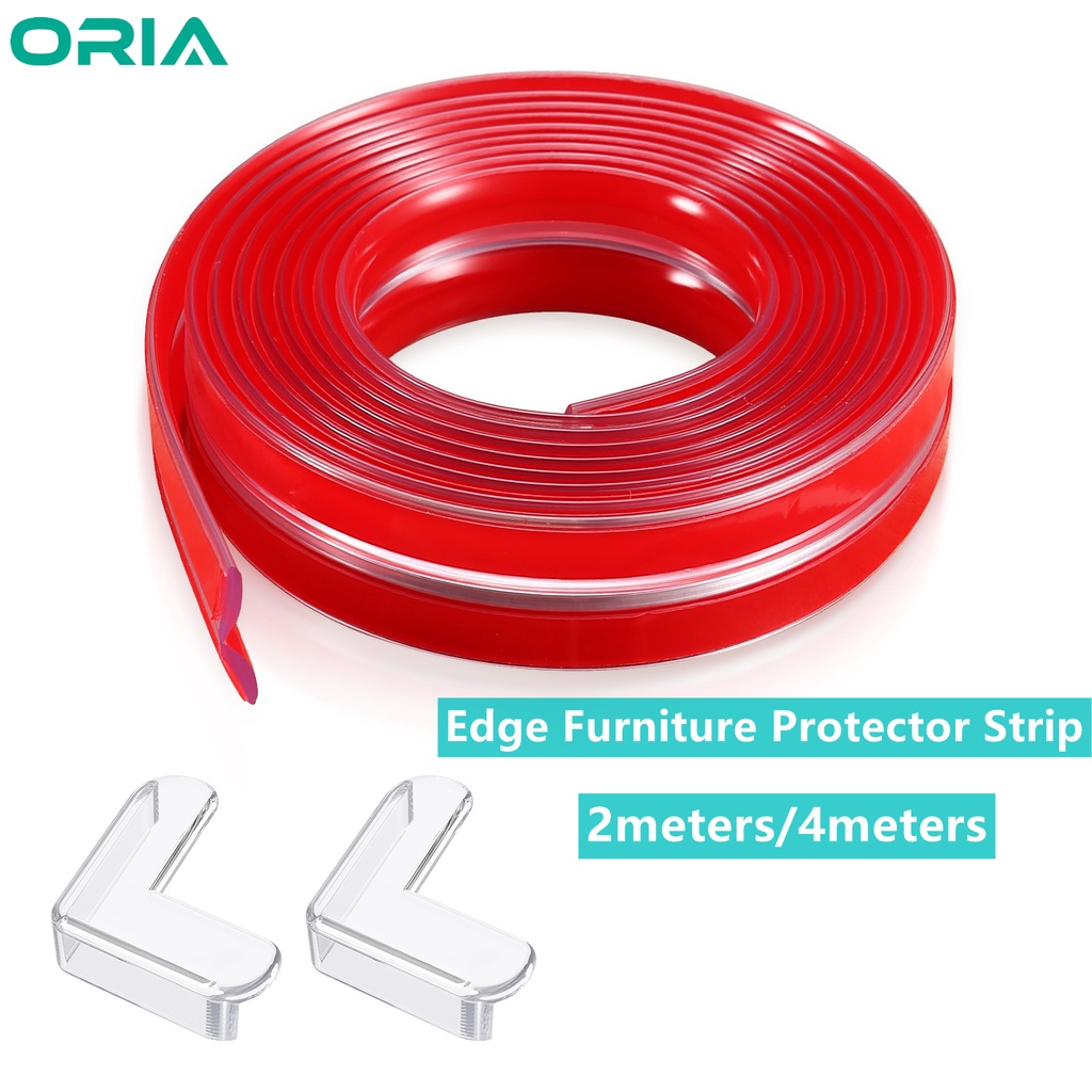 ORIA Silicone Edge Protector Strip Furniture Corner Guard with Pre-Tape ...