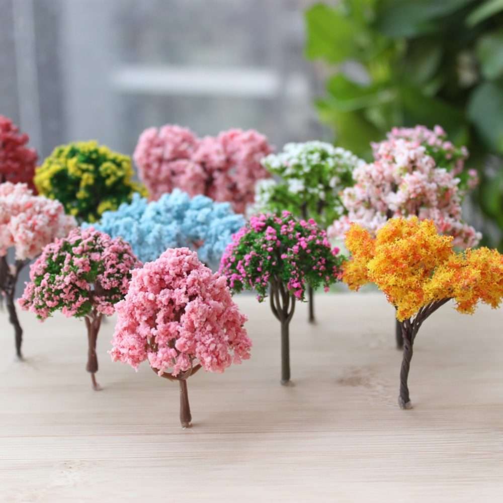 Miniature Mini Flower Tree Diorama Fairy Garden Succulent Terrarium ...