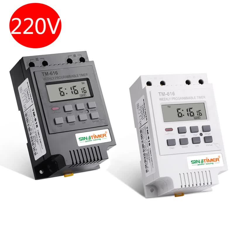 SINOTIMER 30AMP Weekly Programmable Digital TIME SWITCH Relay Control ...