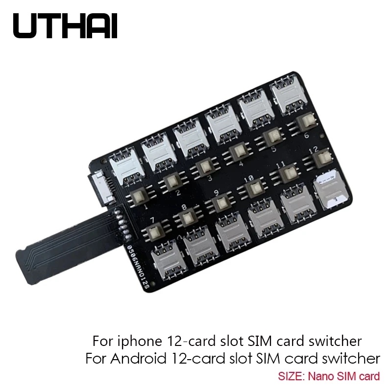 12 Card Slot SIM Card Adapter Multi-SIM Card Reader Green (For IPhone ...