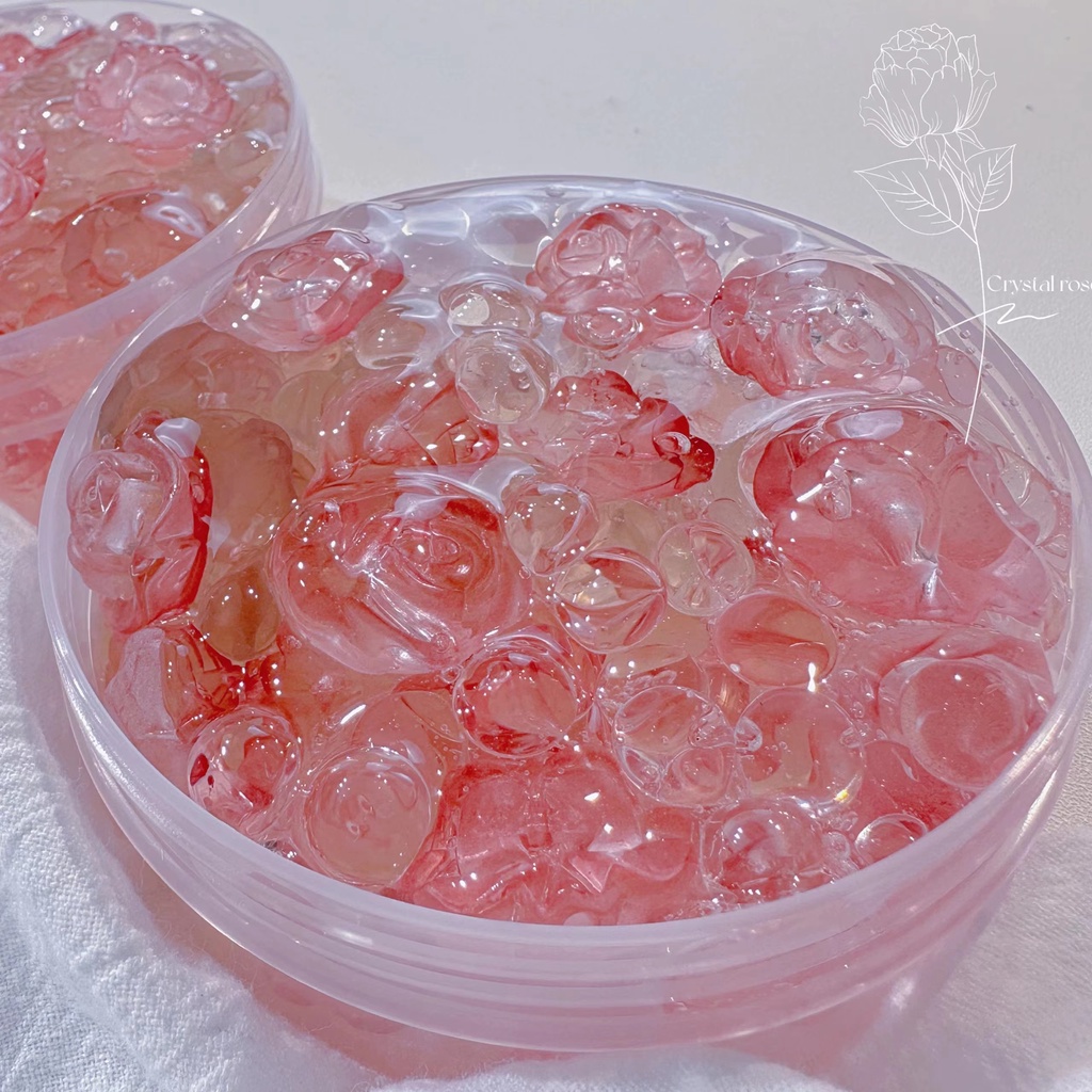 [IN STOCK] DIY New Crystal Rose Slime 110ml Fluffy Floam Clay Toys ...