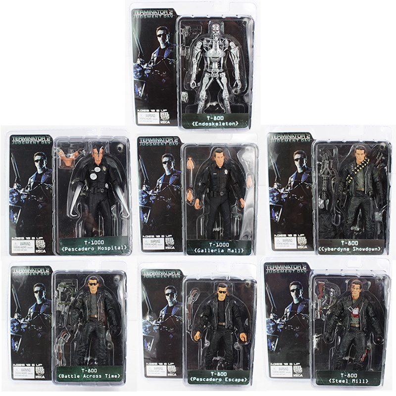 9 Style NECA The Terminator T-800 T-1000 Endoskeleton Arnold ...
