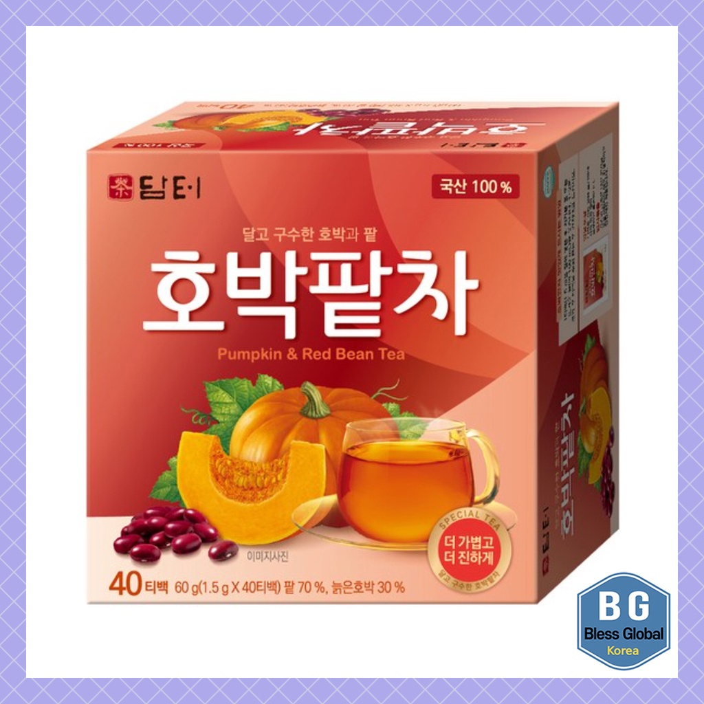 Damtuh Pumpkin Red Bean Tea 40T / Korean Tea Bags | Shopee Singapore