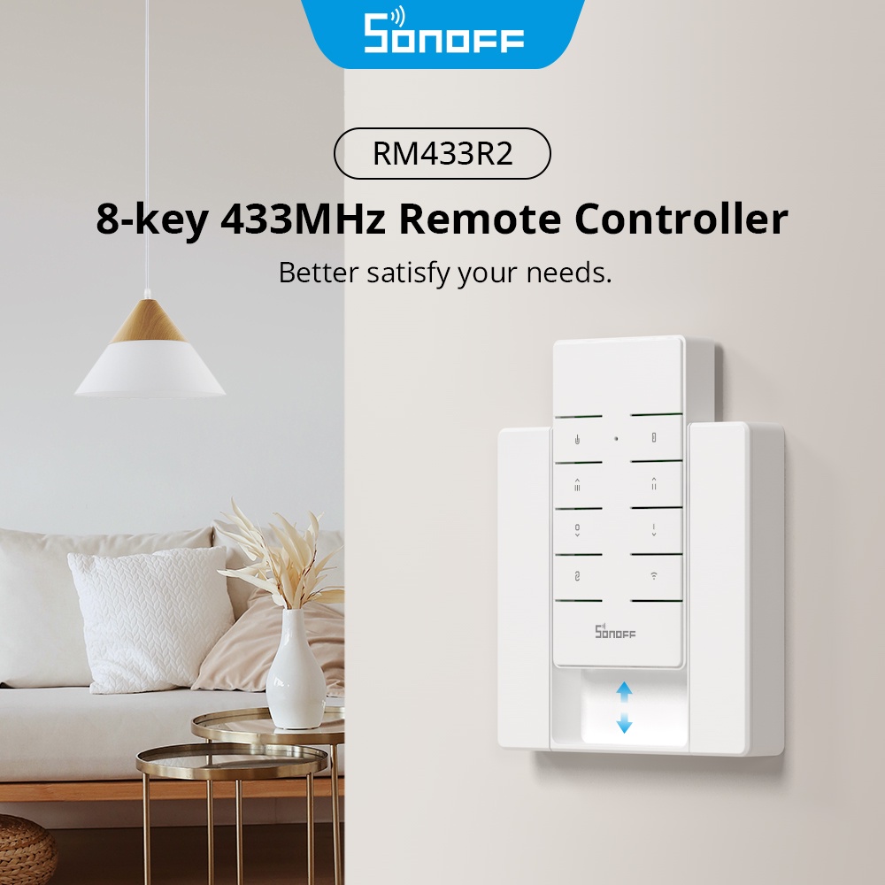 SONOFF RM433R2 433MHz Remote Control 8 Button RF Remote Control One Key ...
