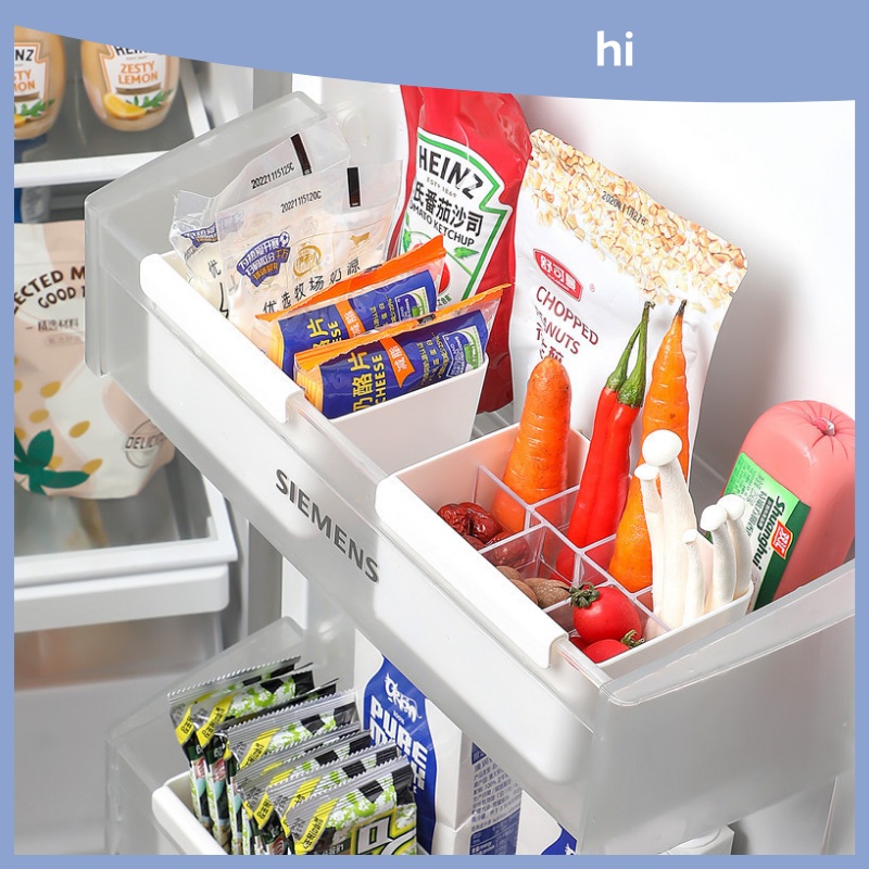 HI HOMES Refrigerator Side Door Sauce Bag Storage Box Kitchen Sauce Bag ...