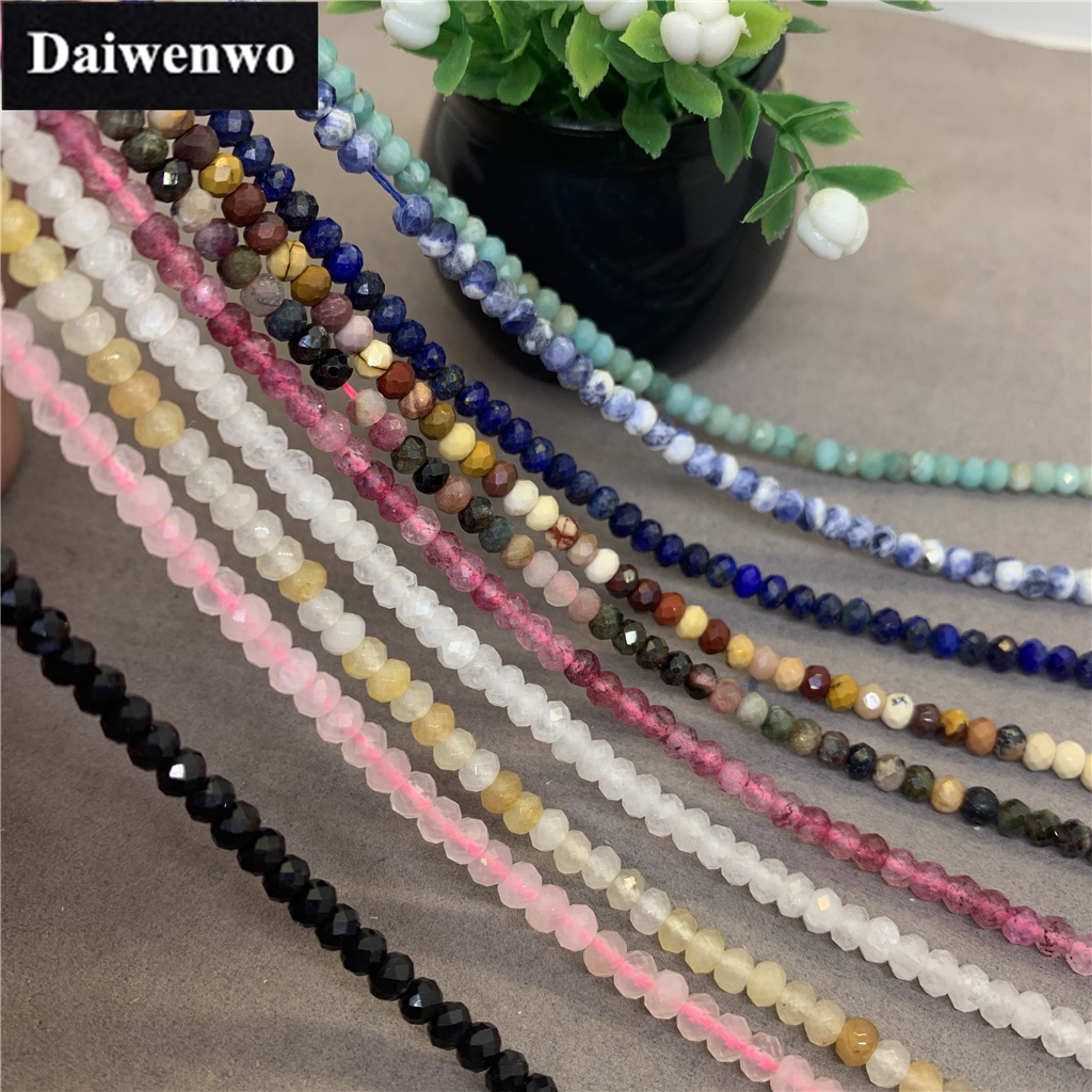 10 Types Small 3*4mm Abacus Wheel Separate Facet Beads Tourmaline ...