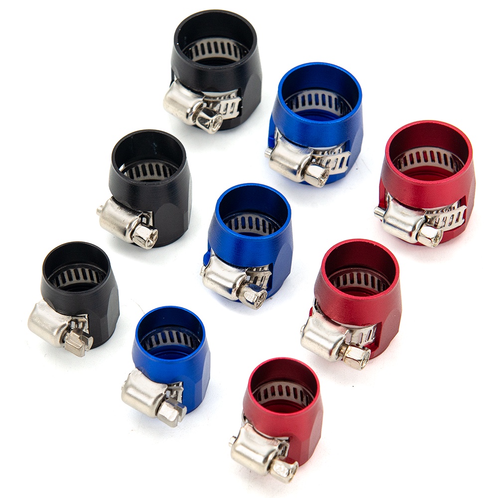 Hose End Finisher Aluminium Fuel Oil Water Pipe Clip Clamp AN6 AN8 AN10 ...