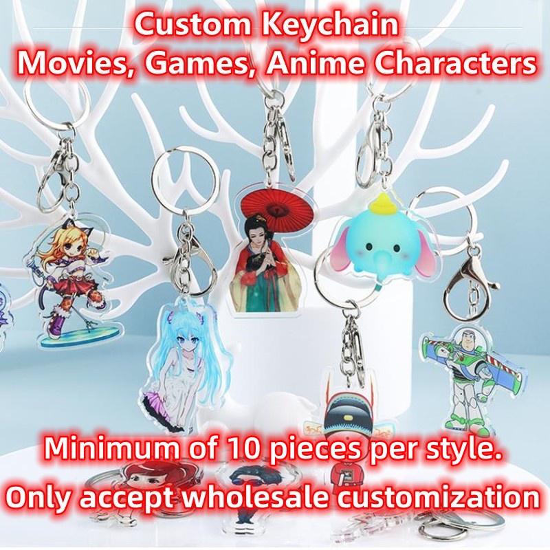 Wholesale Custom Holographic Transparent Acrylic Customized Keychain ...