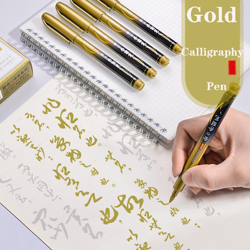Gold tracing Pen, Invitation Card, Signature Pen,Large Script ...