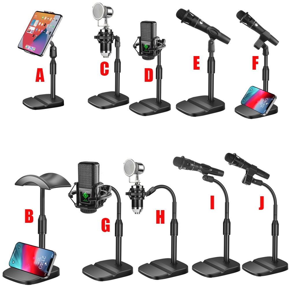 Microphone stand desktop microphone phone stand multifunctional stable ...