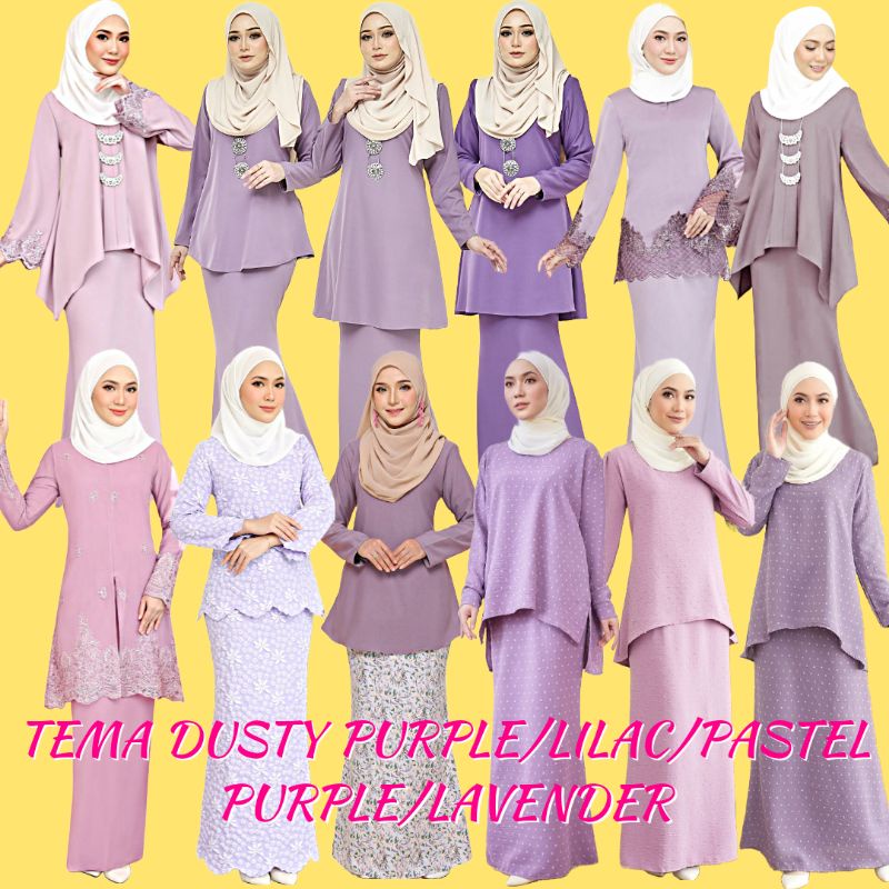 Baju KURUNG MODERN DUSTY PURPLE LILAC Theme BRIDESMAID TUNANG Marriage ...