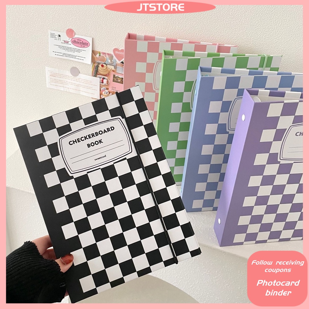 Photocard Binder Checkerboard Cute A5 Loose-leaf Album Star Chasing ...