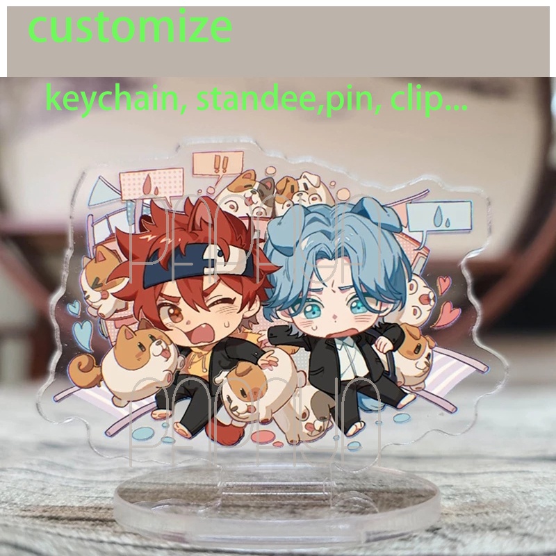 Customized Acrylic Keychain Keyring Standee Badges Pin Custom Made ...