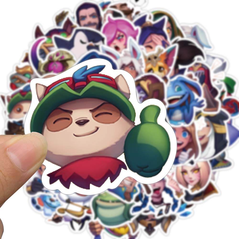 [Large stickers]50Pcs Hot Game League Of Legends Character Emoticons ...