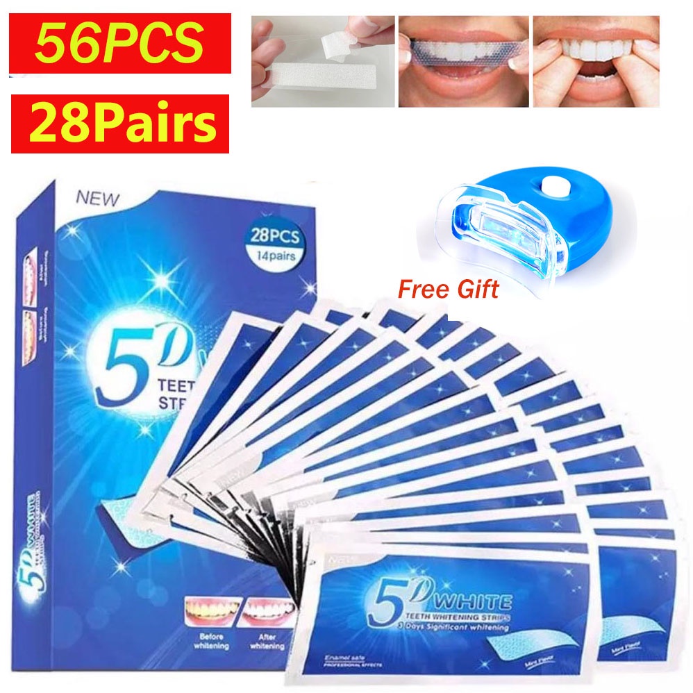 5D Teeth Whitening Sticker Set Professional Effects Dental Whitening ...