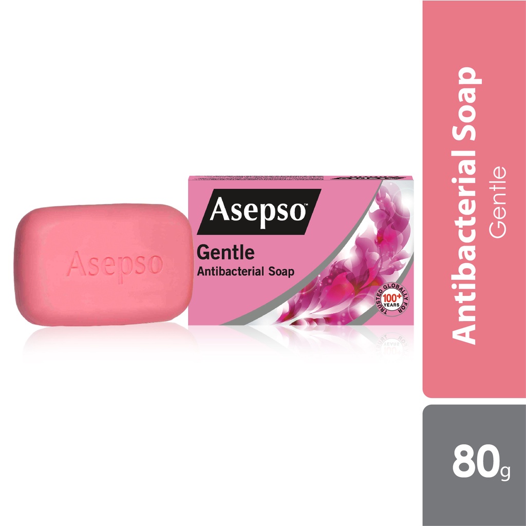 Asepso Gentle Antibacterial Soap (80g) | Shopee Singapore