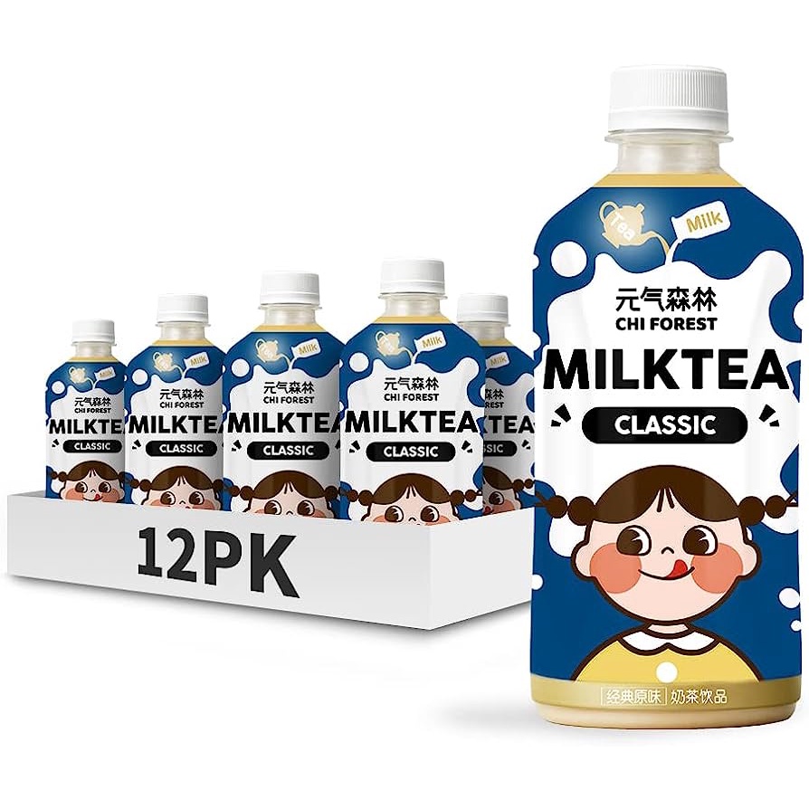 Genki Forest Milk Tea Original Flavor 450ml | 元气森林牛乳茶 原味 (12 bottle ...