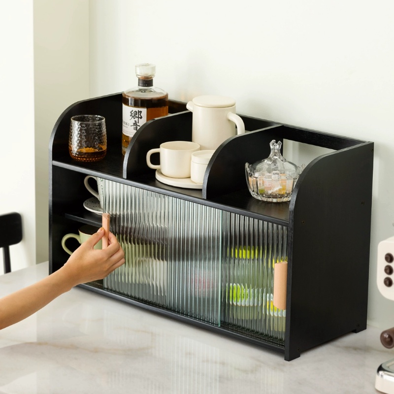 Cup Storage Rack Dustproof Cup Holder Coffee Cup Water Bar Shelf Coffee ...