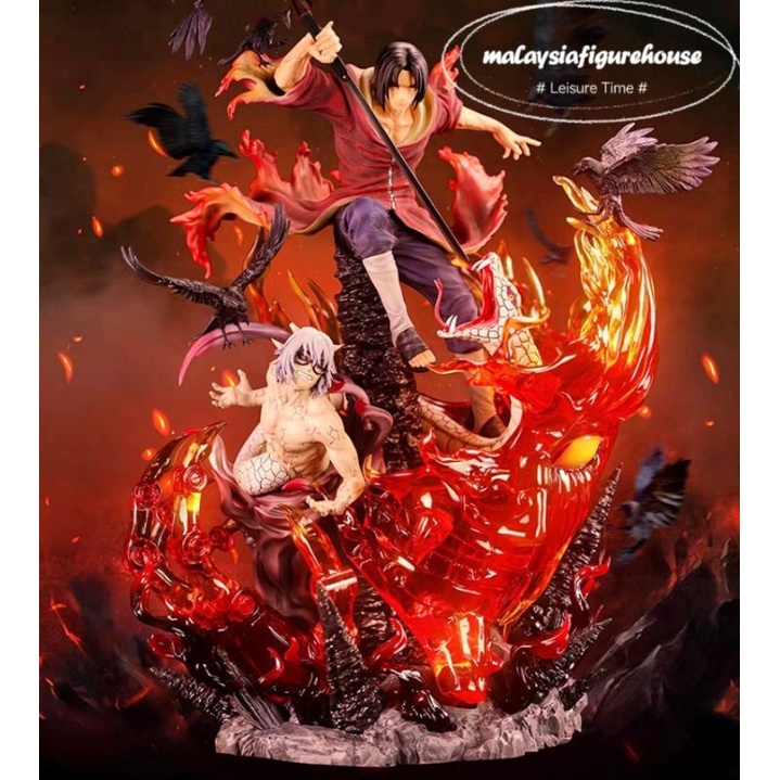 40CM NARUTO BW UCHIHA ITACHI VS YAKUSHI KABUTO COPY RESIN FIGURE STATUE ...