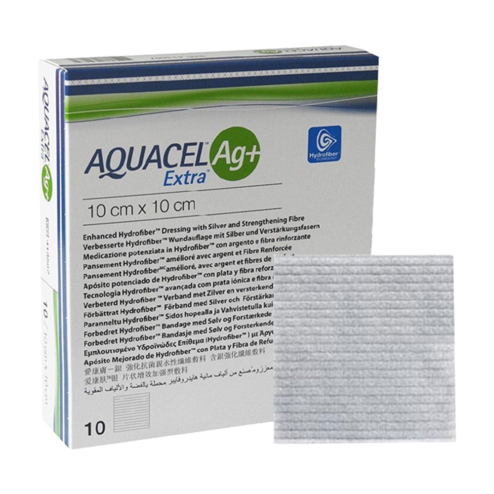 Aquacel AG+ Extra Hydrofiber Wound Dressing 10x10cm (10s) | Shopee ...