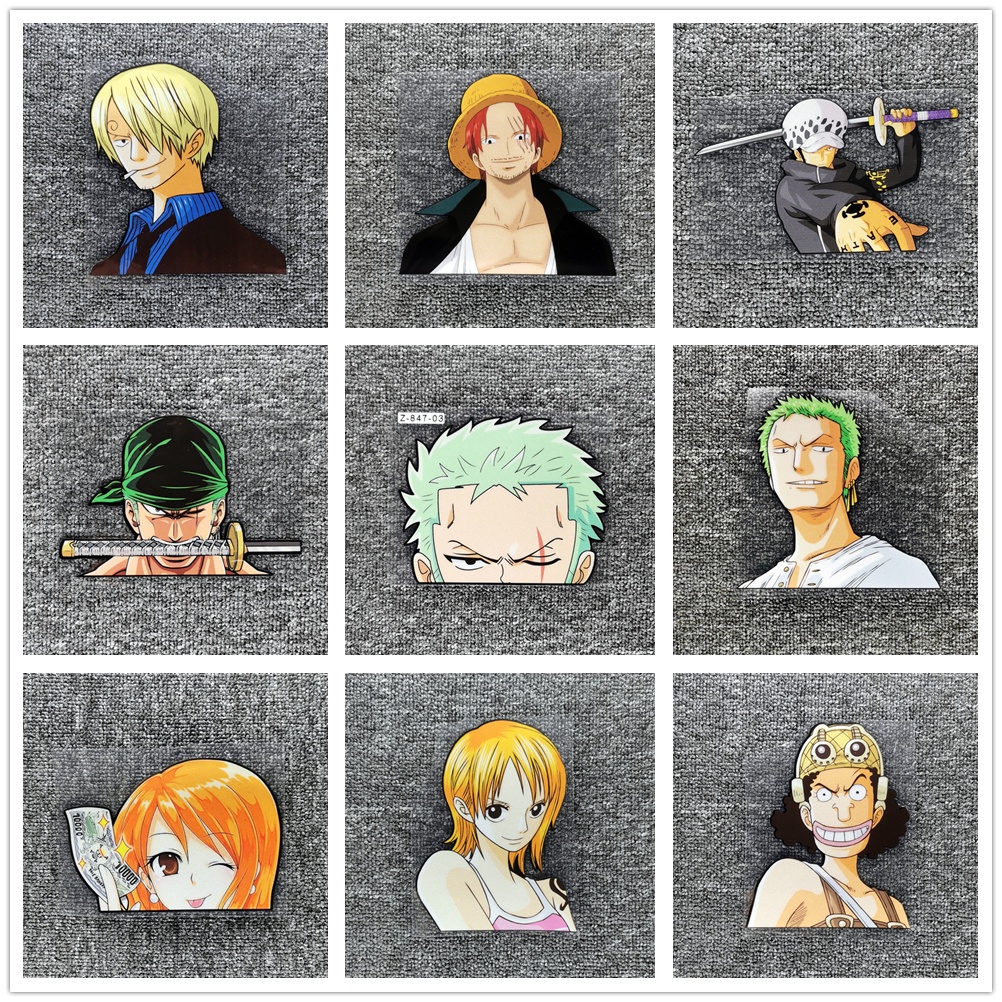 Car Stickers ONE PIECE Zoro Nami Sanji Usopp Franky Anime Cute ...