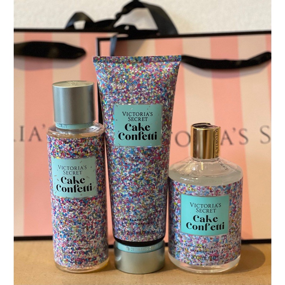 Victoria's Secret_ Cake Confetti Combo Set 3in1 + Free Paper Bag ...