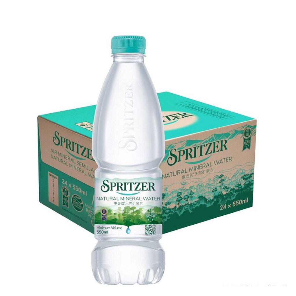 Spritzer Natural Mineral Water (24 x 550ml) | Shopee Singapore
