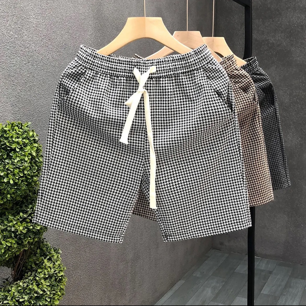 Five-Point Pants Men Outside Wear Summer Trend High-End Ice Silk Home ...