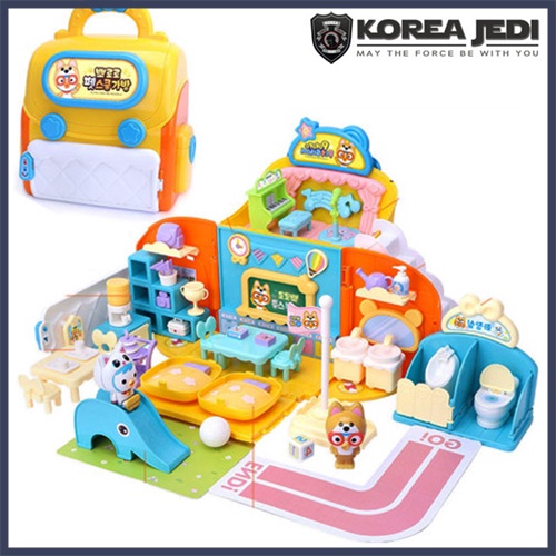 Pororo and Friends - Pororo Pet School Bag Play Set with 2 Figure ...