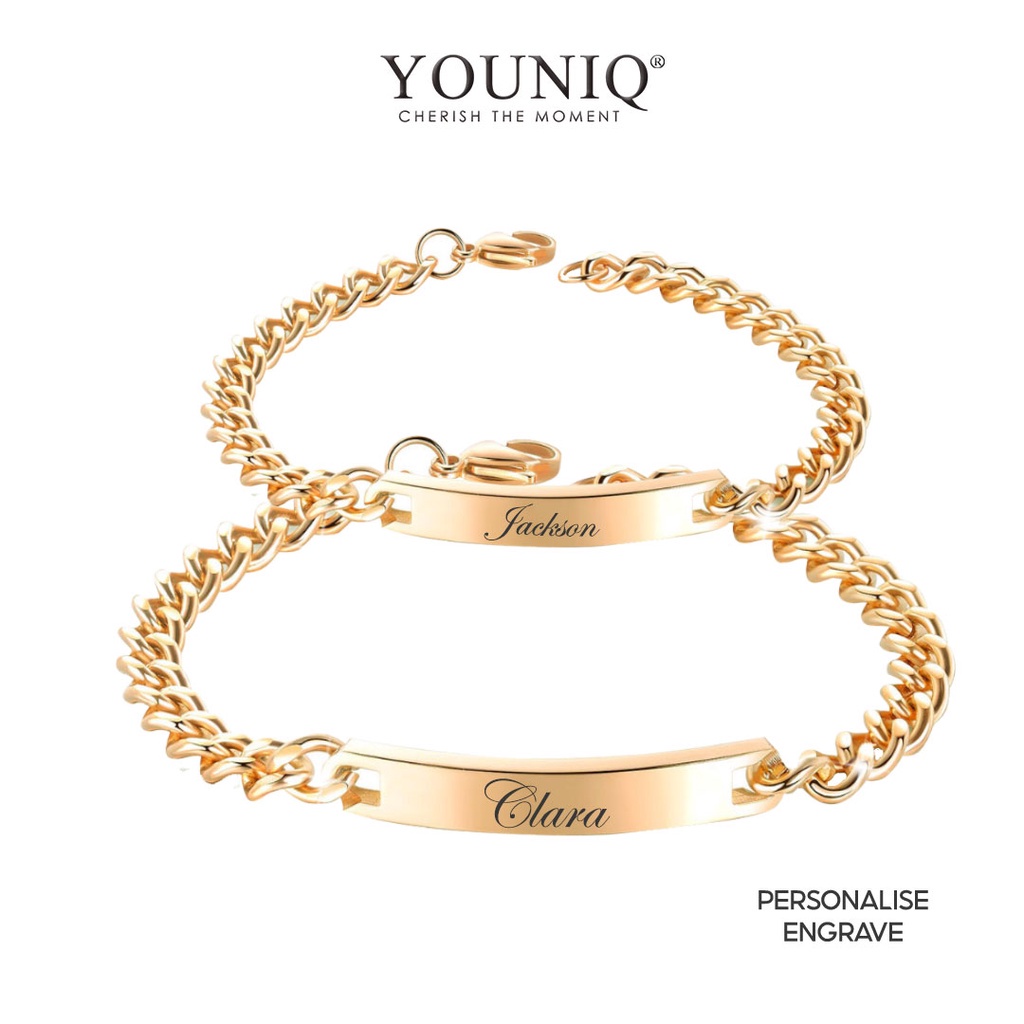 [New Arrival] YOUNIQ COBIE Titanium 18K Rosegold / Silver Men & Women ...