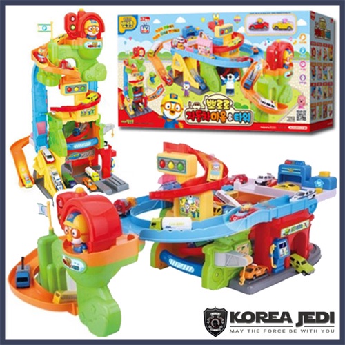 Pororo and Friends - Pororo Automobile Village & Tower Play Set with 2 ...