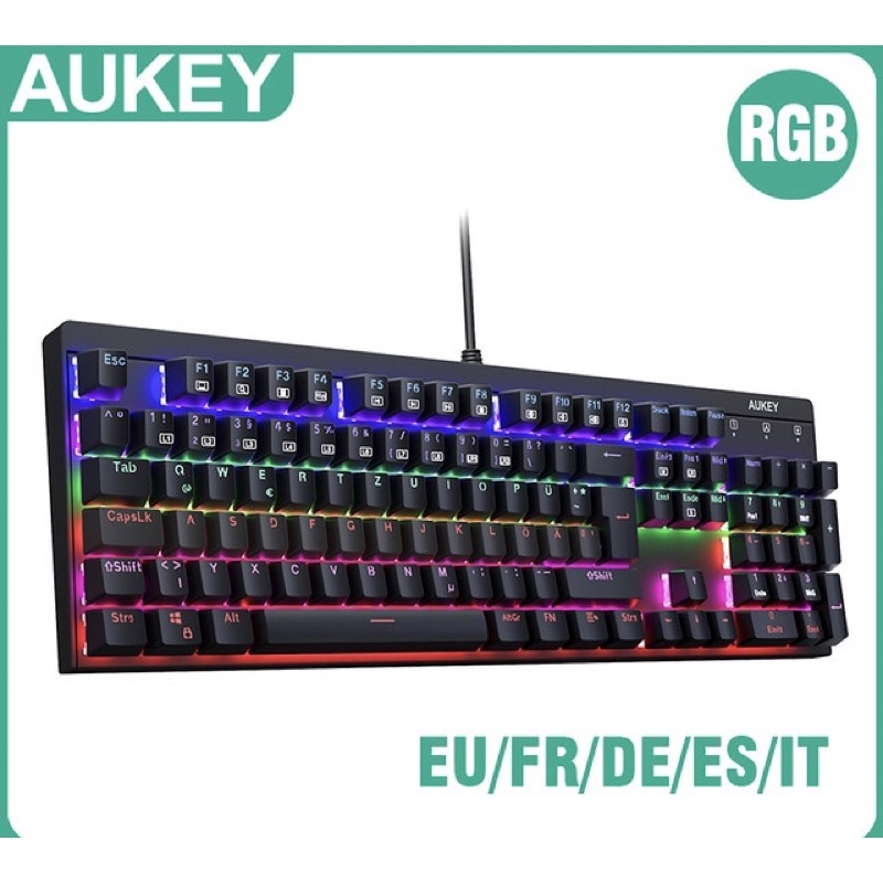AUKEY Eu / Fr German Version Mechanical Gaming Keyboard with Clicky ...