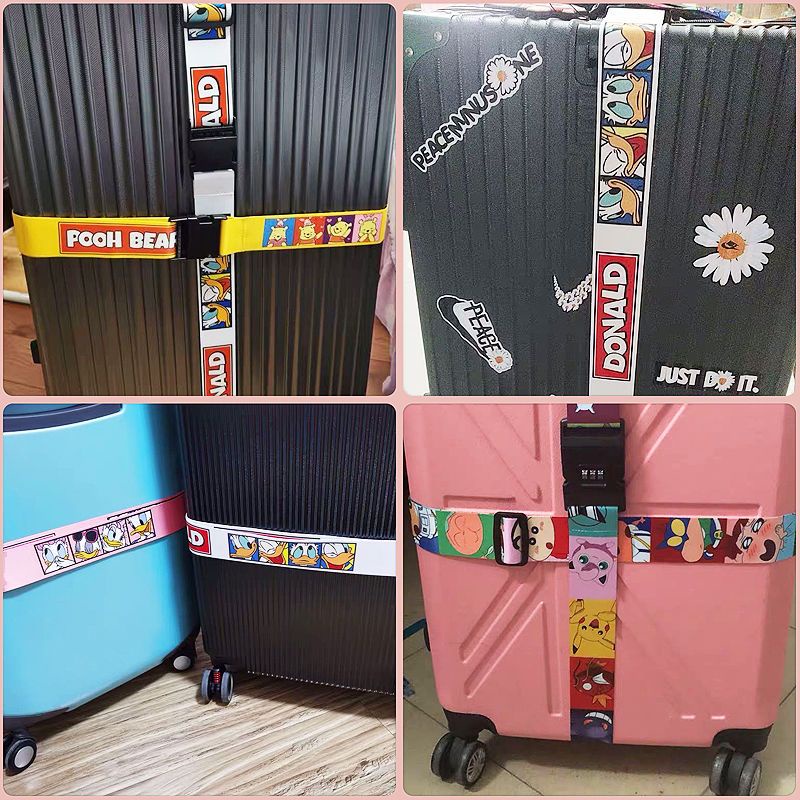 Travel rod suitcase Sticker line plus fixed bundled with bags of ...
