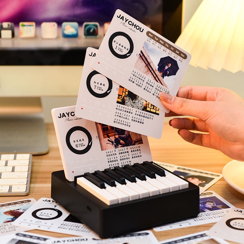2024 Mini Piano Calendar Can Play Jay Chou Desk Calendar Birthday ...