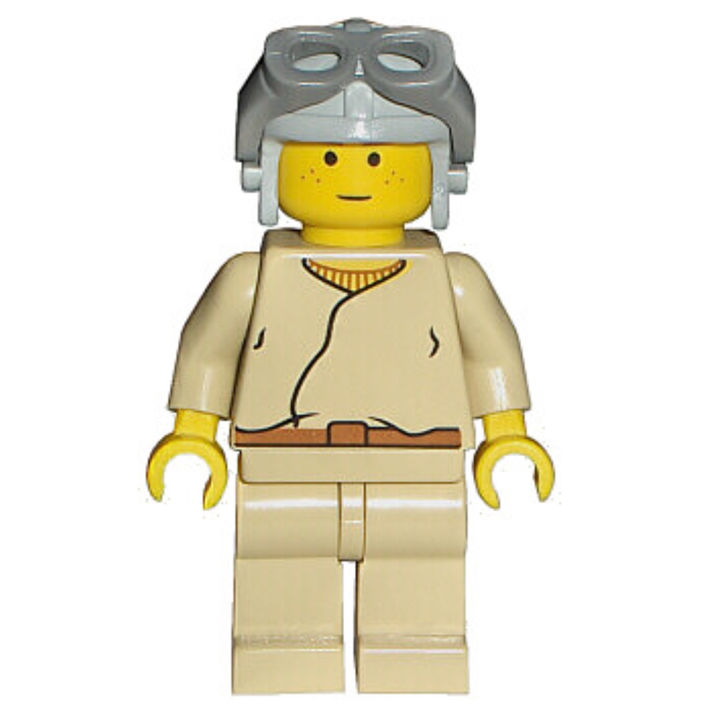 LEGO MINIFIGURE sw0008 Star Wars Anakin Skywalker (Light Gray Aviator ...
