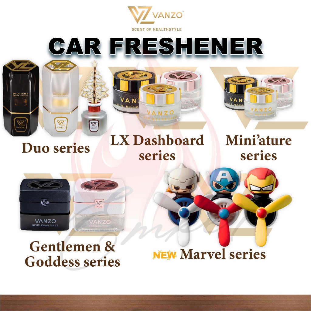 VANZO Car Perfume Full Range All Series Car Air Freshener Vanzo Pewangi ...