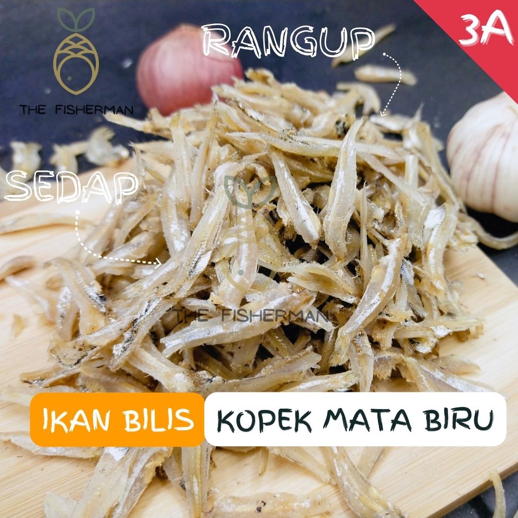 MATA Blue Eye Bilis Bilis Fish Kopek 1kg 3A Sabah Bilis Fish 1kg Dried ...