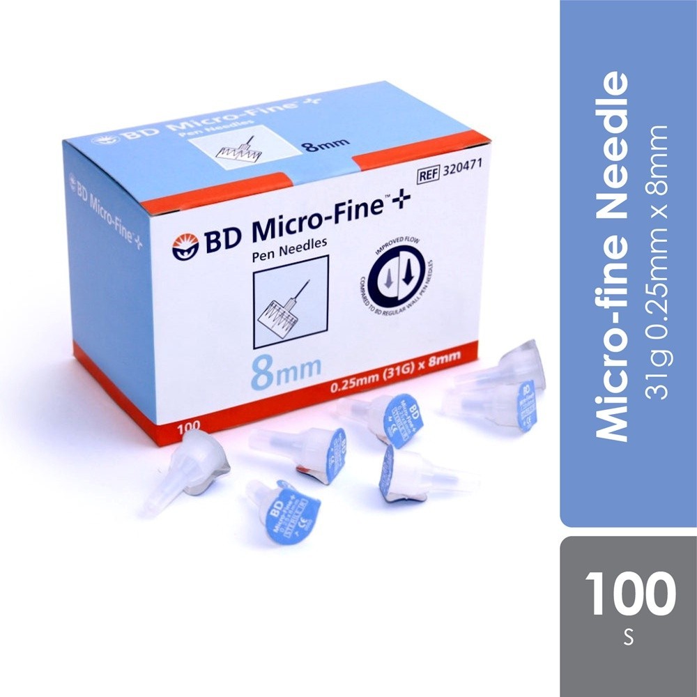 BD Micro Fine Needle 0.25mm x 8mm x 100s | Shopee Singapore