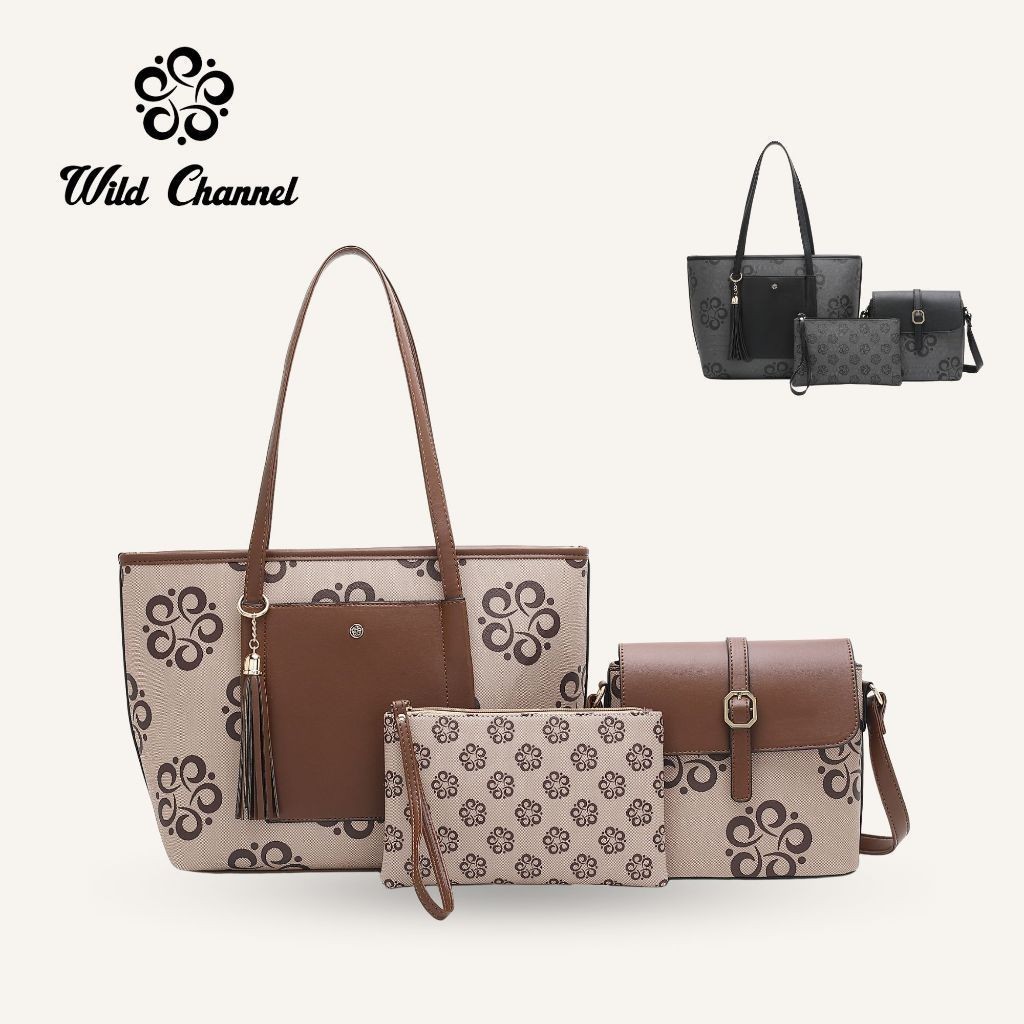 Wild Channel Ladies 3 In 1 Bag Set - Multi Colour NEX 1328 | Shopee ...