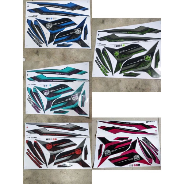 Stiker sticker body stripe cover set (10) yamaha y15 y15zr ysuku | Shopee Singapore