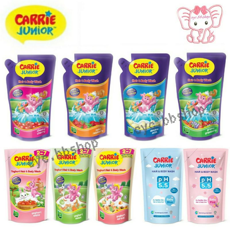 Carrie Junior Hair & Body Wash Refill Pack (475g/500g) | Shopee Singapore