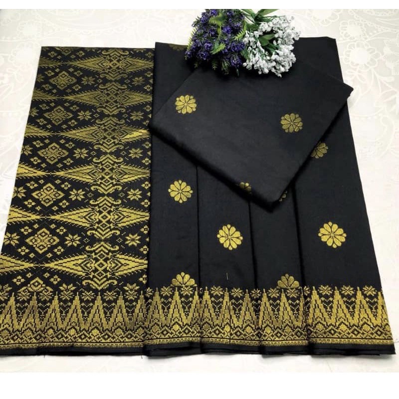 Sow Flower Woven Songket, Sow Songket, Ivori2 Gold | Shopee Singapore