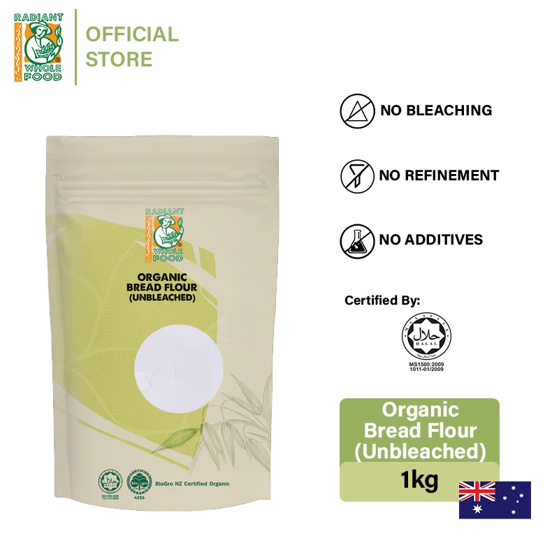 Radiant Organic Unbleached Bread Flour (1kg) | Shopee Singapore