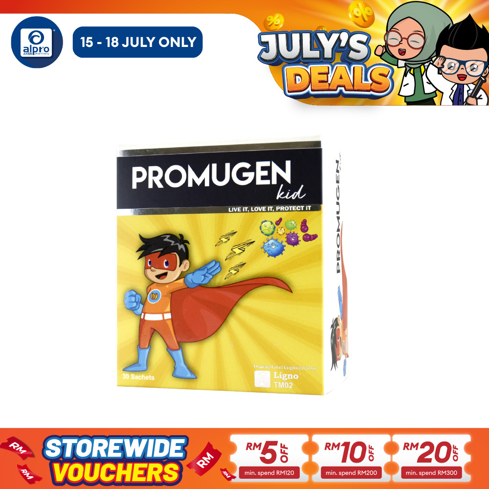 Promugen Kid Immune Booster With Tiger Milk Mushroom, Pre & Probiotics ...