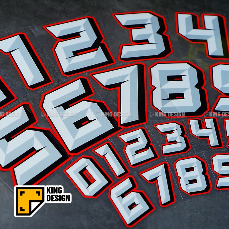 King Car Sticker Unique Number Car Sticker Track Japanese Body Helmet ...