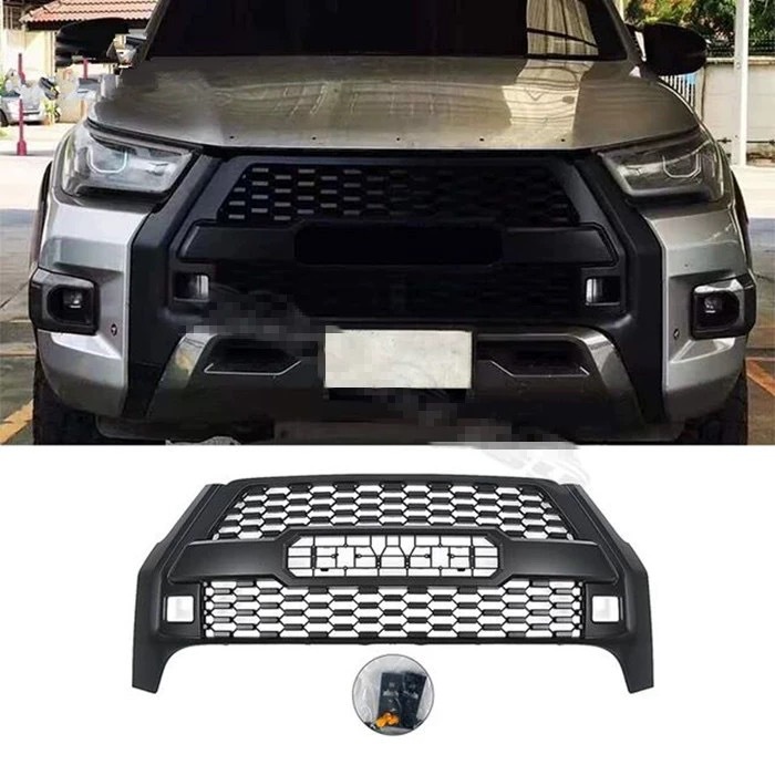 QVZM Modified LED Racing Grills For Toyota Hilux Revo Rocco 2021 2022 ...