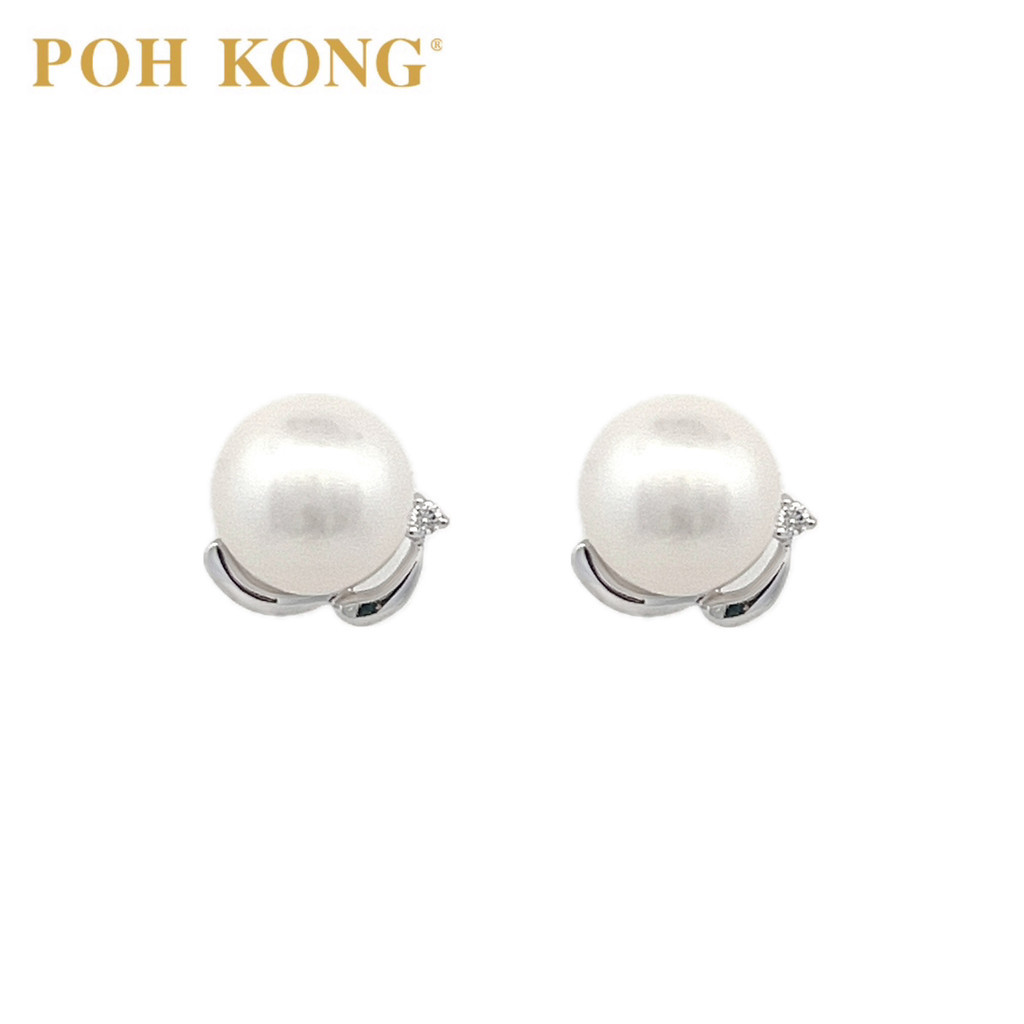 Poh kong white gold earrings store