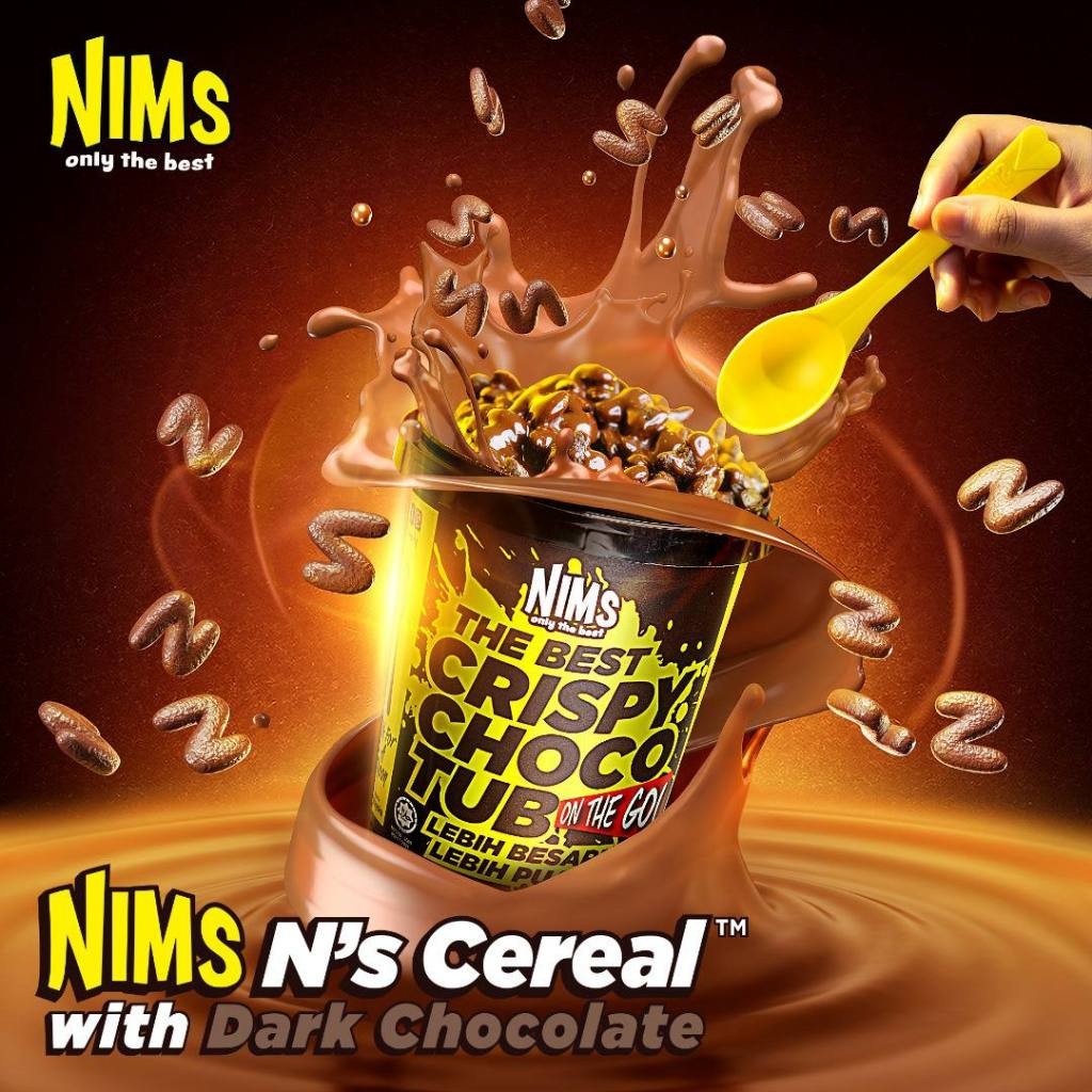 Nims Crispy Choco Tub N's Cereal with Dark Chocolate (250g) | Shopee ...