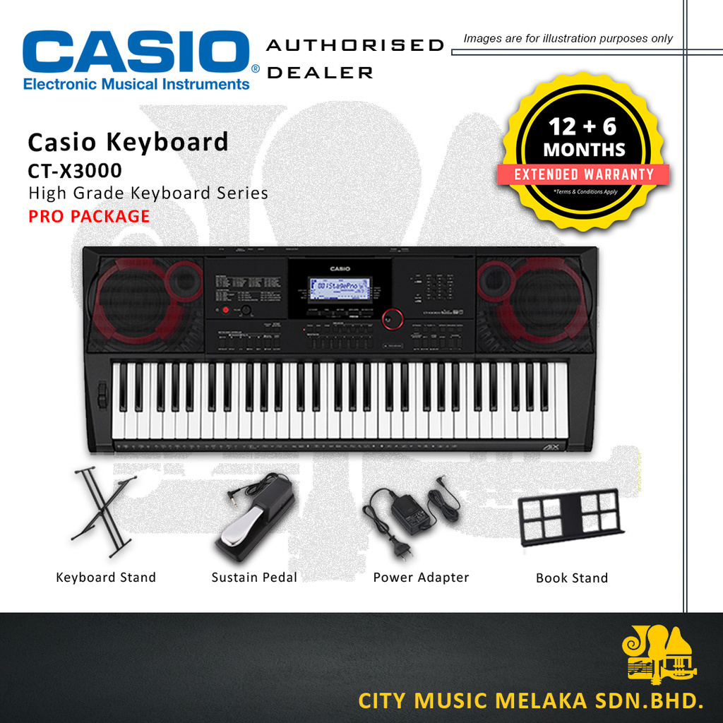 Casio High Grade Keyboard CT-X3000 PRO Package | Shopee Singapore