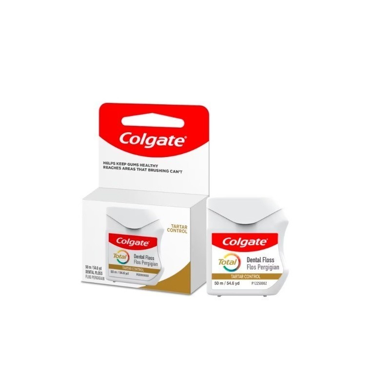 Colgate Total Tartar Control Dental Floss (50m) | Shopee Singapore